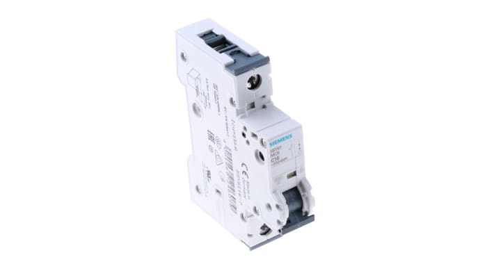 Siemens 5SY6116-7 Sentron 5SY6 MCB, 1P Poles, 16A Curve C, 230V AC, 6 ...
