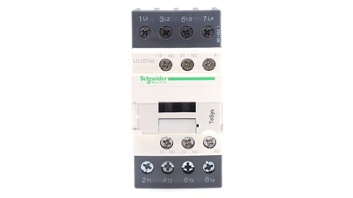 Schneider Electric TeSys D LC1D 4 Pole Contactor - 40 A, 220 V ac Coil ...