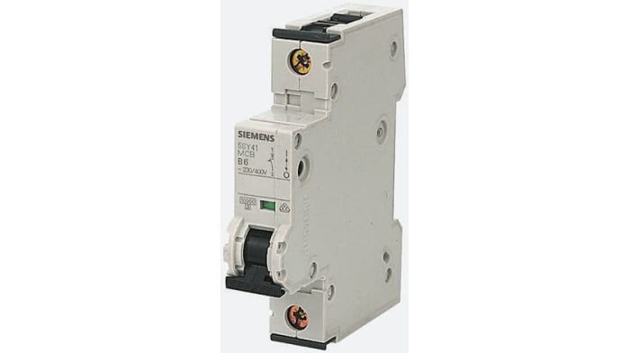 Siemens 5SY4120-7 Sentron 5SY4 MCB, 1P Poles, 20A Curve C, 400V AC, 10 ...