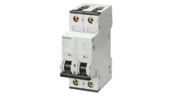 Siemens 5SY4204-8 Sentron 5SY4 MCB, 2P Poles, 4A Curve D, 400V AC, 10 ...