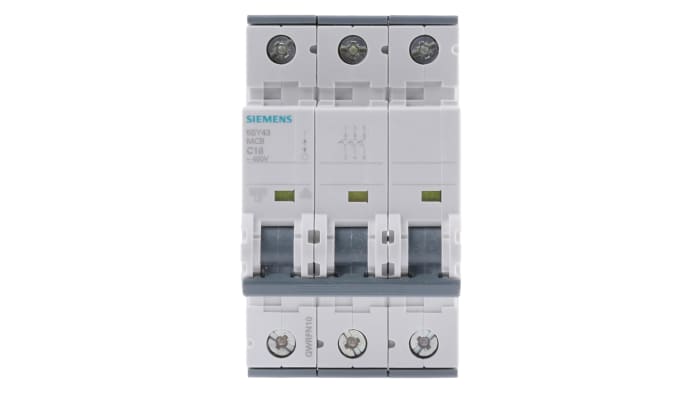 Siemens 5SY4316-7 Sentron 16A MCB Mini Circuit Breaker3P Curve C, Breaking Capacity 10 kA, 400V ...