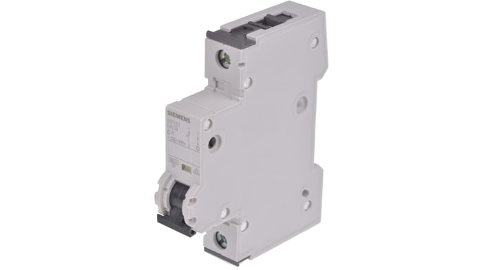Siemens 5SY6101-7 Sentron 5SY6 MCB, 1P Poles, 1A Curve C, 230V AC, 6 kA ...