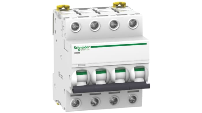 Schneider A9F87220 Acti 9 iC60H Miniature Circuit Breaker, 2P Poles, 20A Curve C, 400V AC, 12 → ...