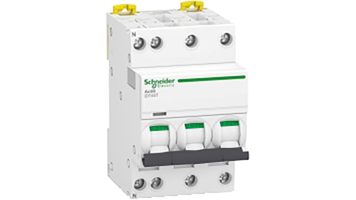 Schneider A9P22720 Acti 9 Acti9 iDT40T Miniature Circuit Breaker, 3P ...
